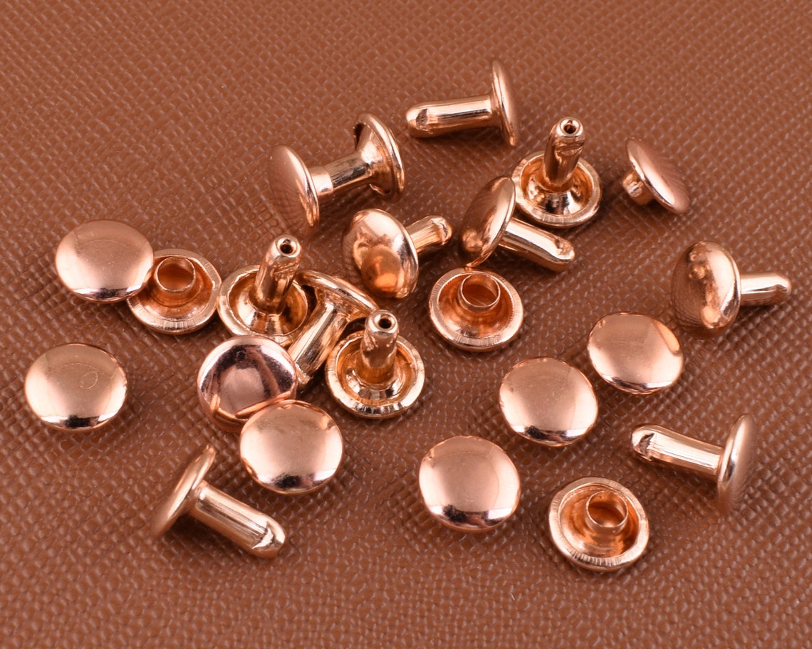 100 Sets Rose Gold Rivets Studs Metal Rapid Rivets 78mm - Etsy