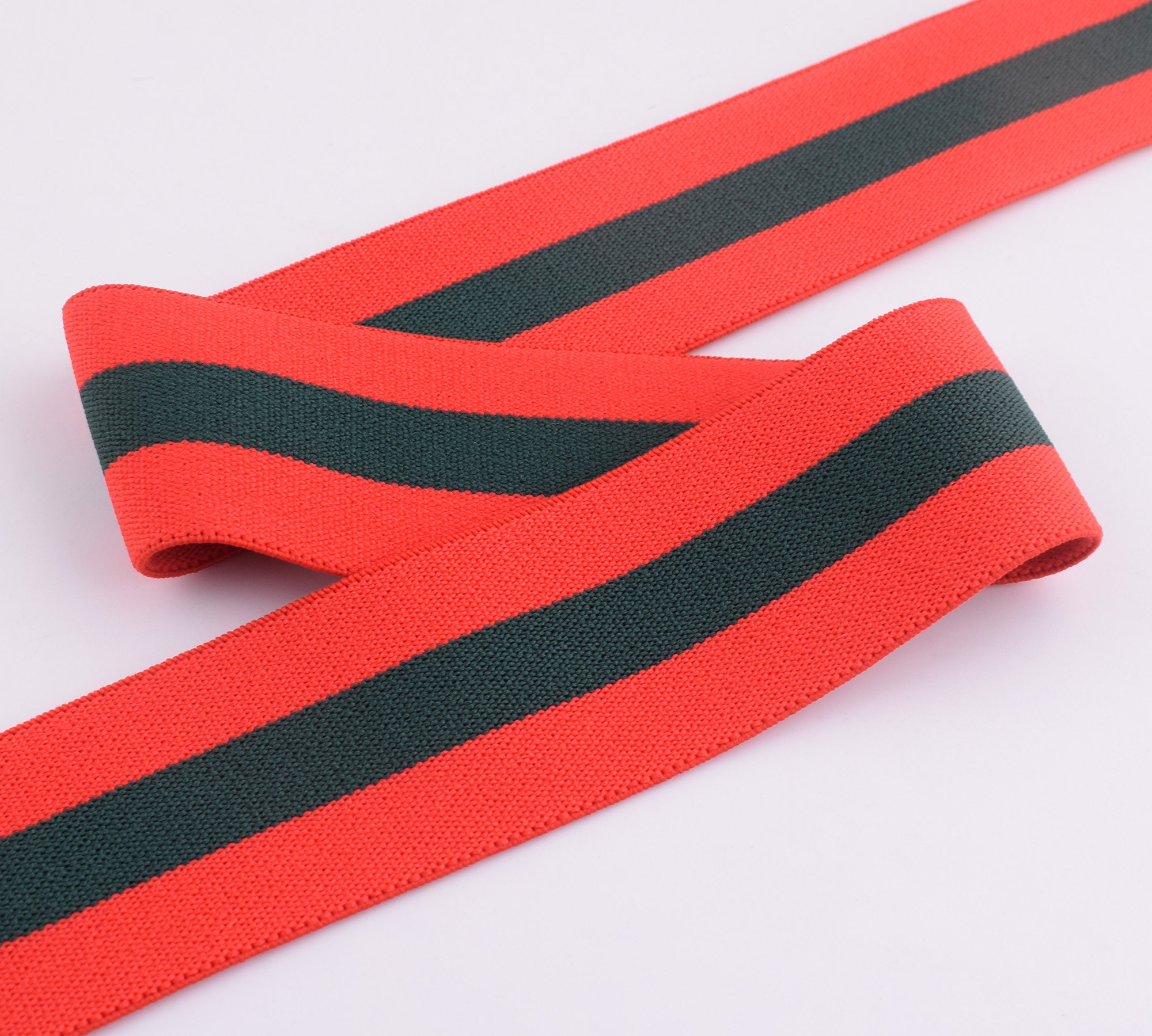 Sewing & Fiber Elastic webbing,1.5'' Blue Red Cotton Stripes elastic ...