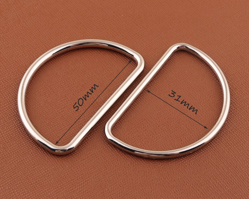 2 Inch D Rings Metal D-rings Large D Ring Silver D Loop D | Etsy