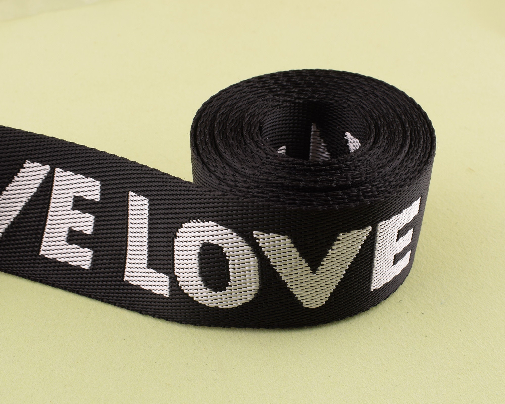 1 1/2''38mm Black Webbing Nylon Craft Ribbon With - Etsy