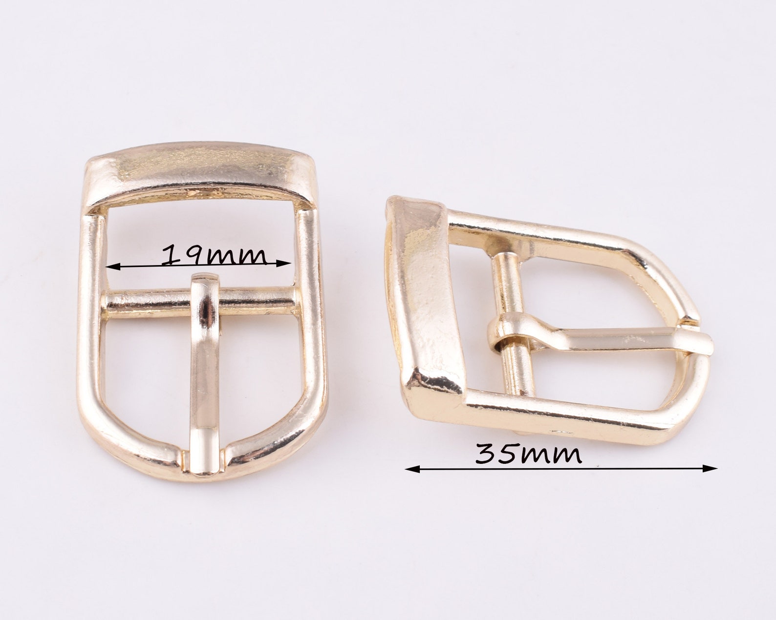 Light Gold Pin Buckles,20 Pcs 19mm 3/4'' Strap Fastener Belt Buckles ...