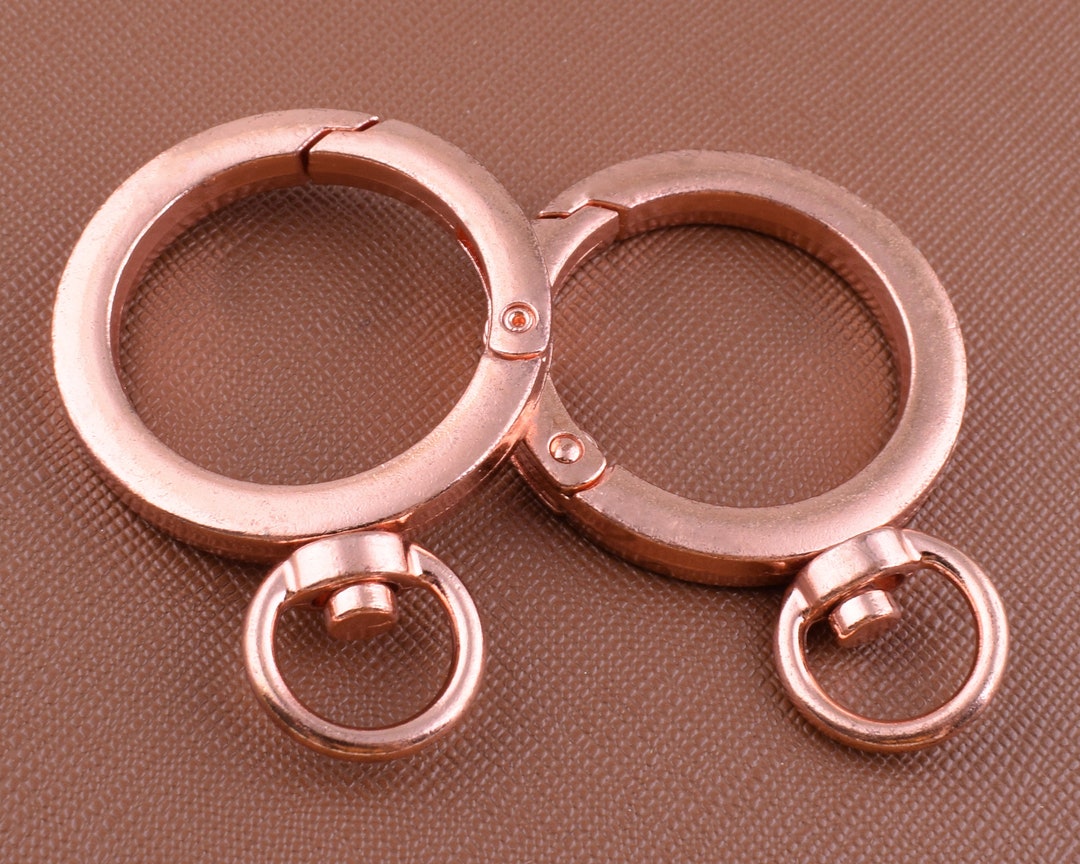 1 Inch Spring Gate Ring,26mm Rose Gold Round Flat Spring Ring With ...