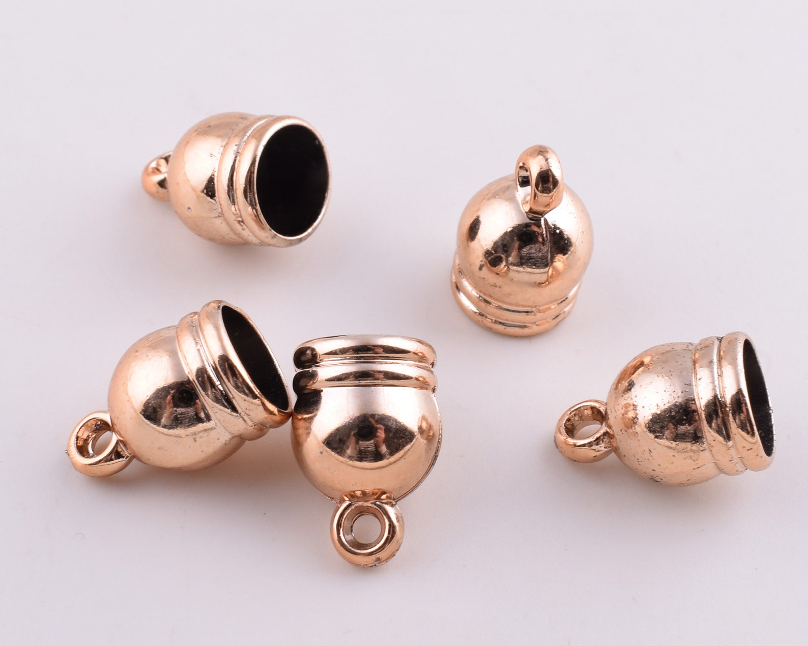 CCB Plastic End Caps Beads 8mm Holebarrel End Caps With Loop | Etsy