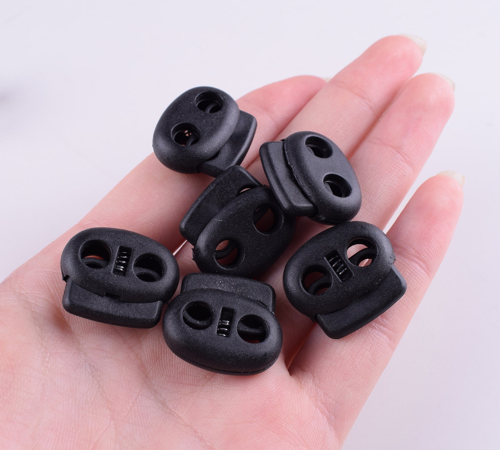 Plastic Cord Stopper2023mm 50 PCS Black Spring Cord - Etsy