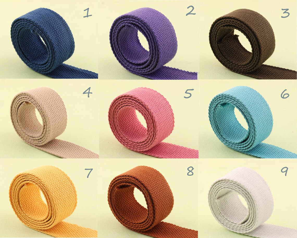 Colorful Ribbon Webbing1 Inch Cotton Woven Tape Webbing Purse - Etsy
