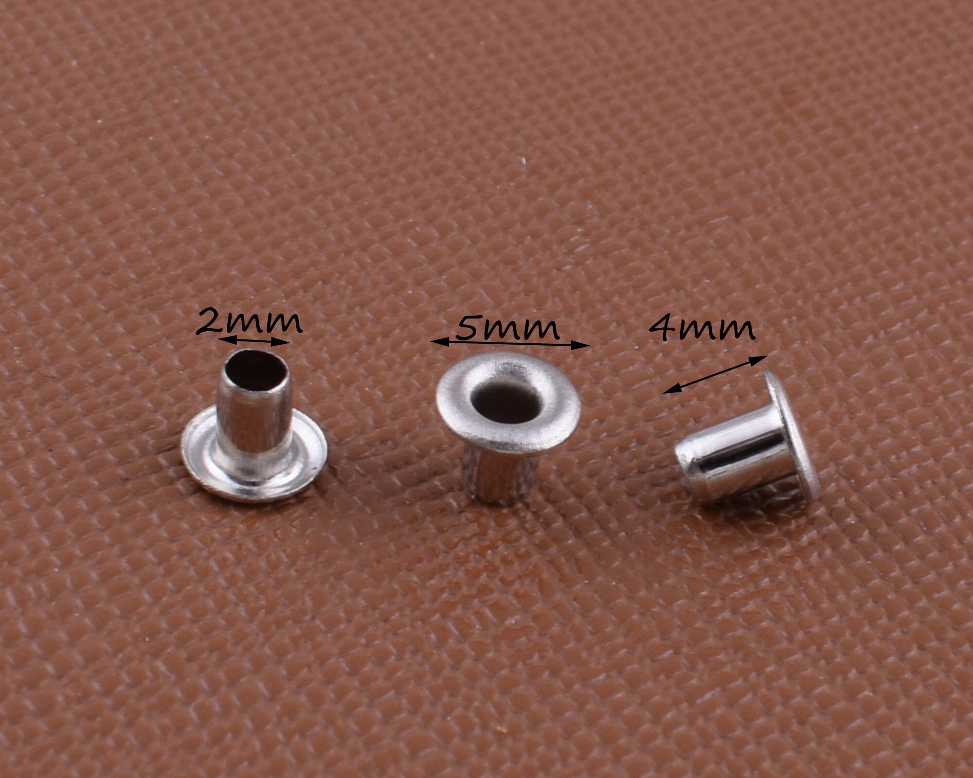 Mini Eyelet Grommet,2mm Hole Metal Grommets Eyelets Small Silver Rapid ...