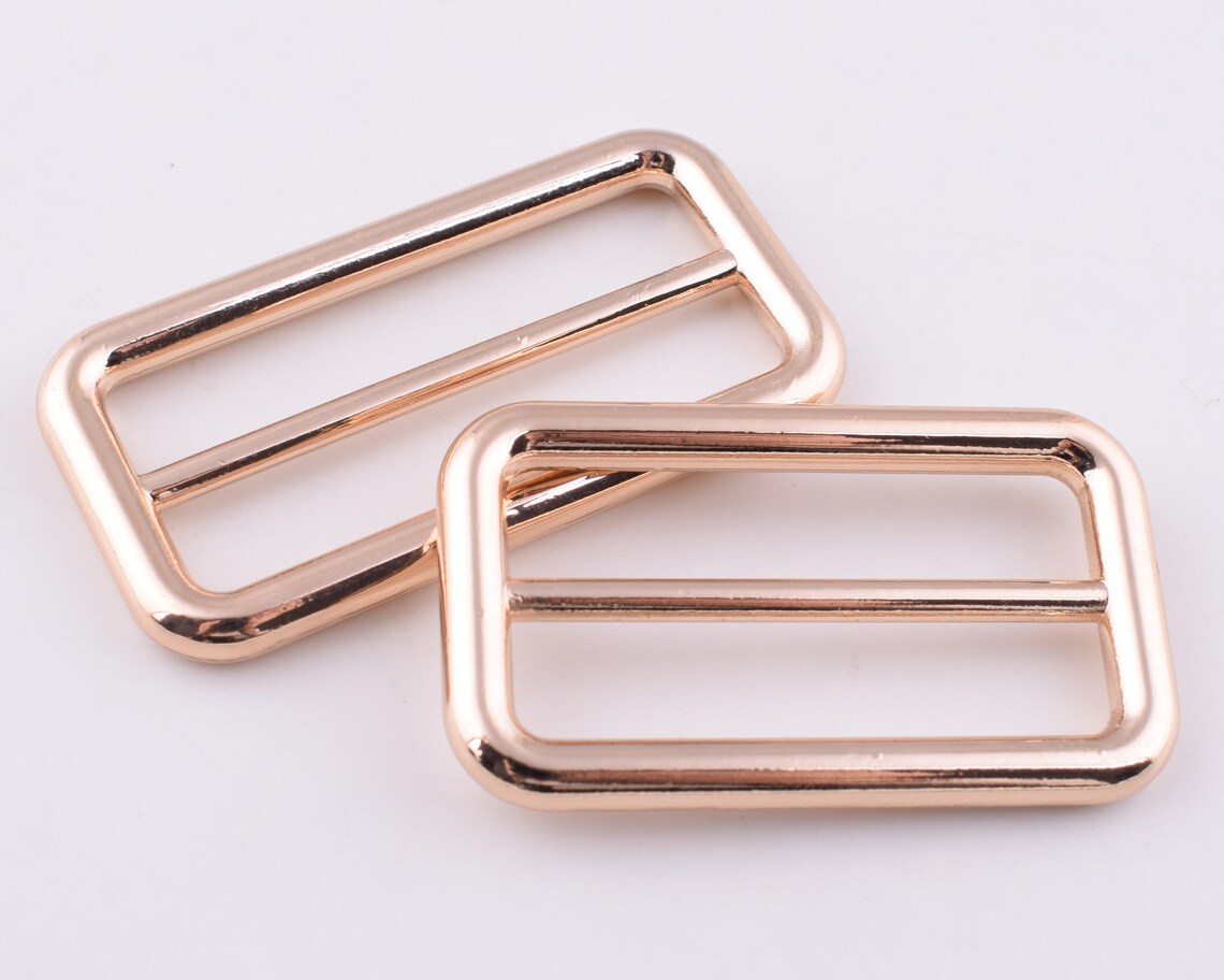 Metal Slide Strap Buckles,10 Pcs 19-40mm Large Small Rectangular Light ...
