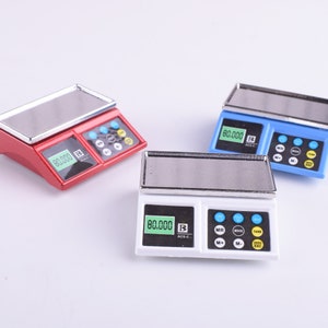 Miniature Electronic Scale,blue/red/white Scales Weight Dollhouse ...