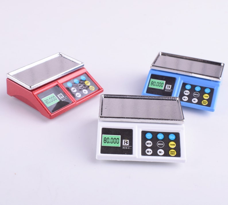 Miniature Electronic Scaleblue/red/white Scales Weight - Etsy
