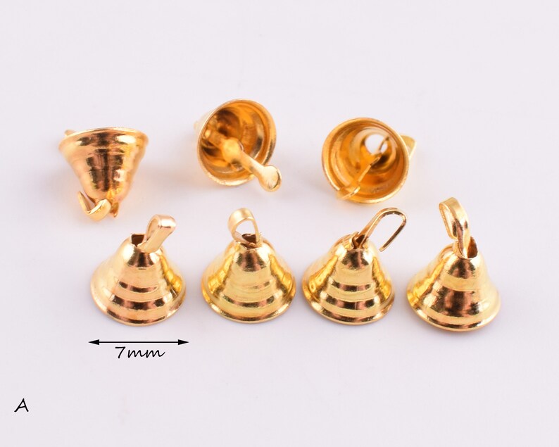 Mini Jingle Bell Charms Gold Small Decoration Bells 7mm Metal - Etsy Sweden