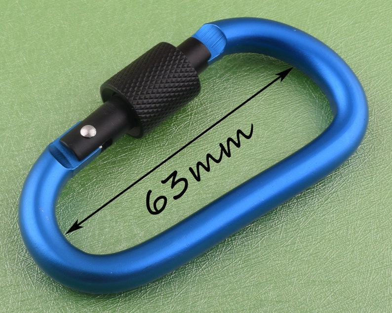 2 Pcs Aluminum Carabiner Dark Blue Key Ring Clip Carabiner - Etsy