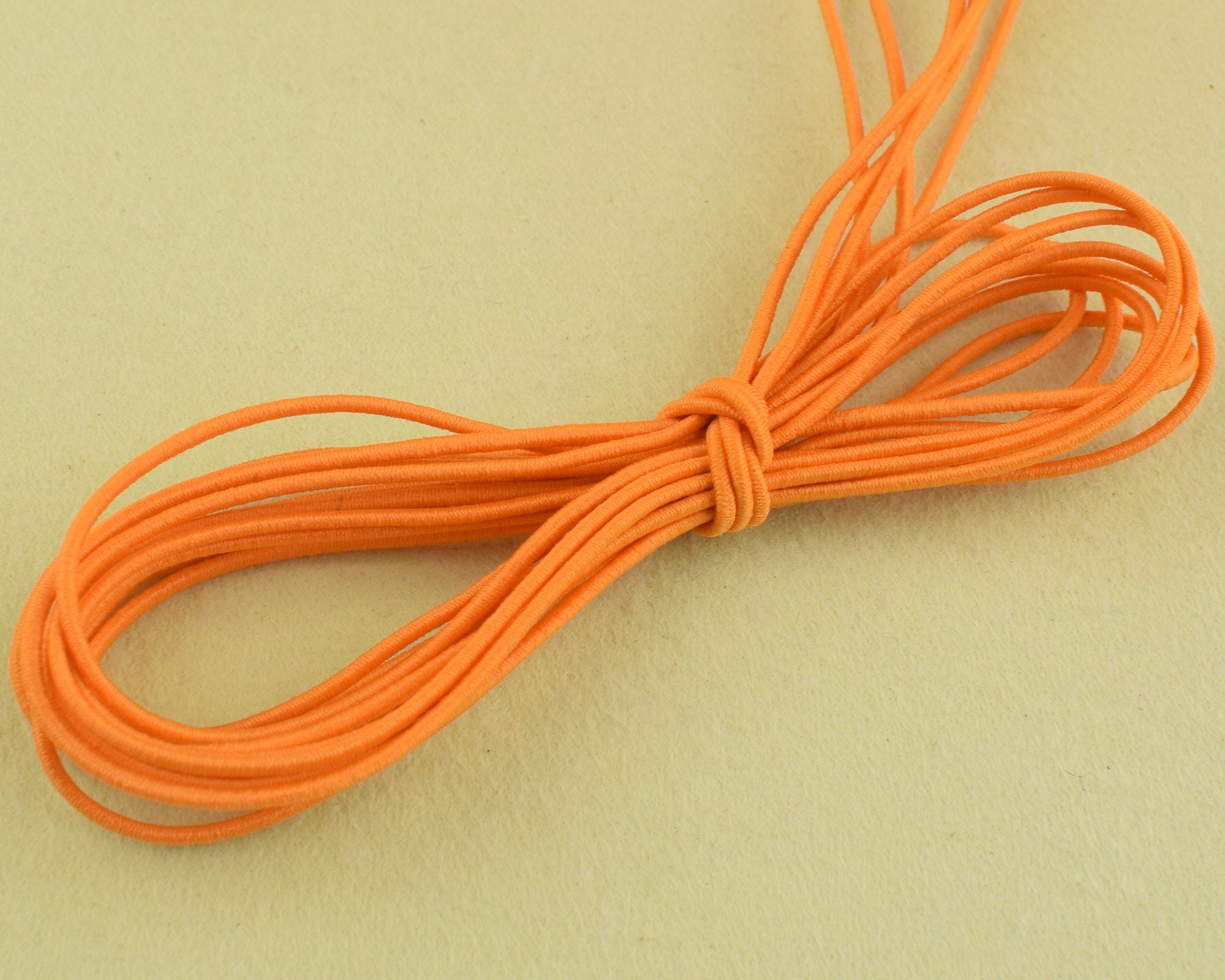 1mm Orange Elastic cord25 Yards Nylon Rubber Stretch Elastic | Etsy