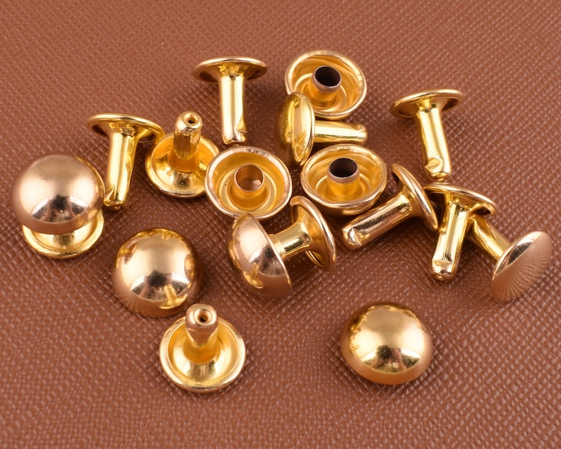 50 Sets Gold Metal Rivets10mm Rapid Rivetsdecorative Rivets - Etsy