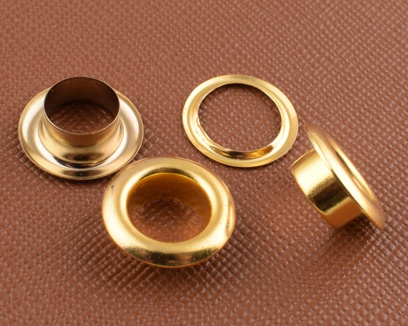 Gold Eyelets,8mm Hole Eyelets Grommet With Washer,metal Round Eyelet ...