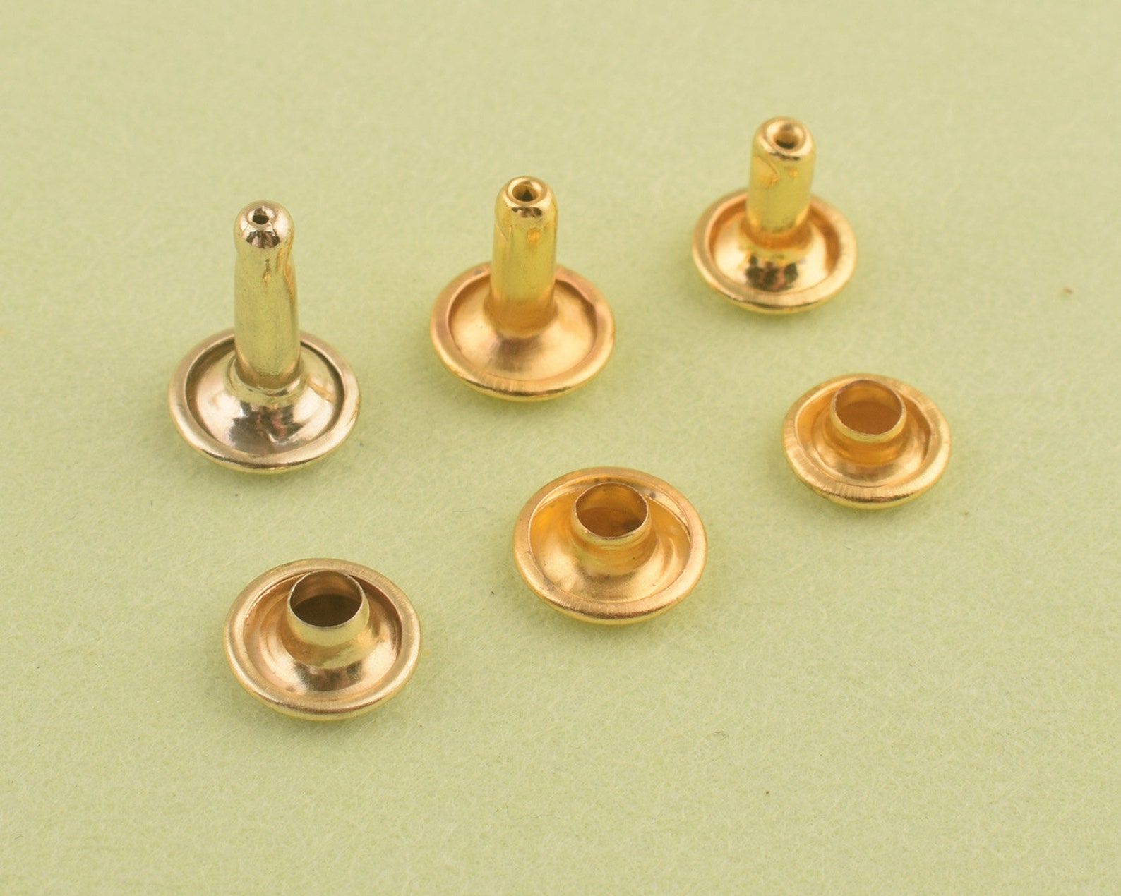 Round Rivet Metal Double Cap Rivets Gold Rivets for Leather - Etsy