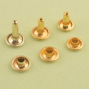 Round Rivet Metal Double Cap Rivets Gold Rivets for Leather ,father Day ...