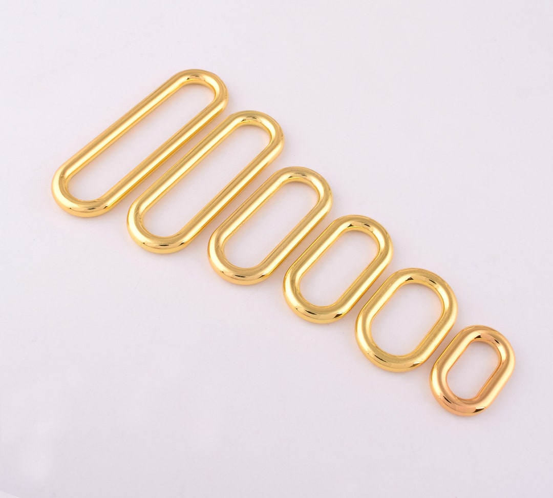 Gold Metal Oval O Rings Strap O-ringen gespen 50mm 44mm 32mm 25mm 22mm ...