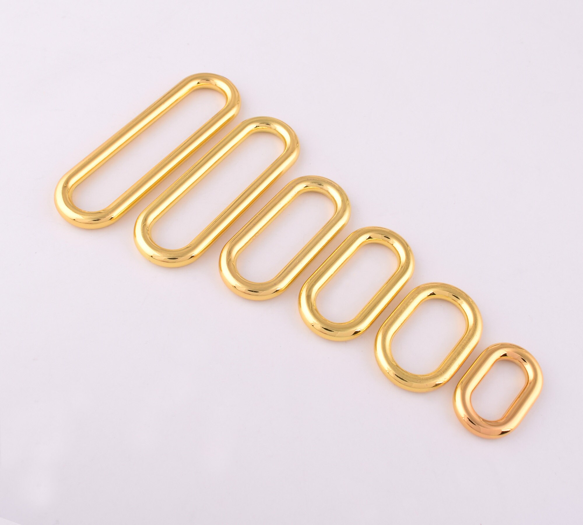 Gold Metal Oval O Rings Strap O-ringen gespen 50mm 44mm 32mm - Etsy ...