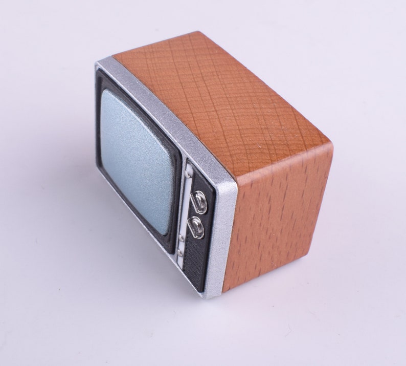 Dollhouse Miniature Tv,mini Vintage Television,french Provincial ...