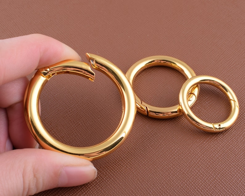 Spring Gate Rings,gold Round Gate Ring Push Snap Hook,20mm/25mm/33mm ...