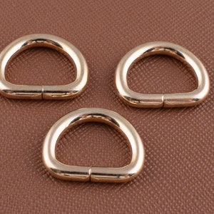 Mini D-rings,20 Pcs 14mm Metal D Rings Light Gold Small D Loop D ...