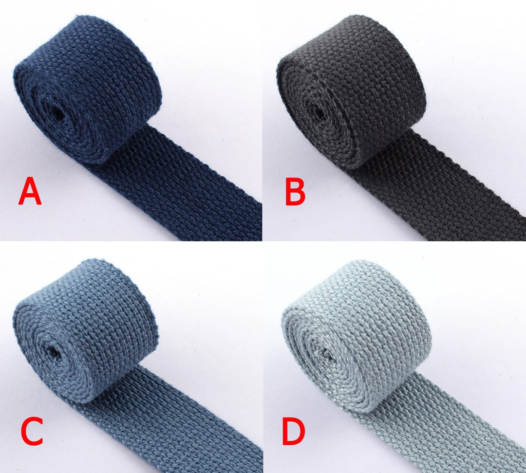 25mm Webbing Strap Cotton Webbing,1'' Solid Webbing Canvas Woven Tape ...