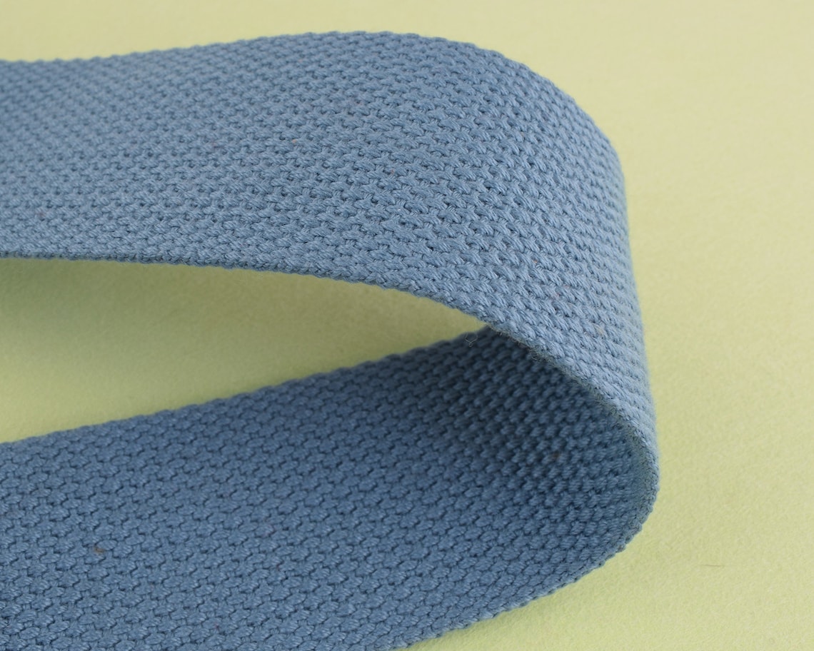 Blue Cotton Webbing 38mm Webbing Solid Color Webbing 1 1/2 | Etsy