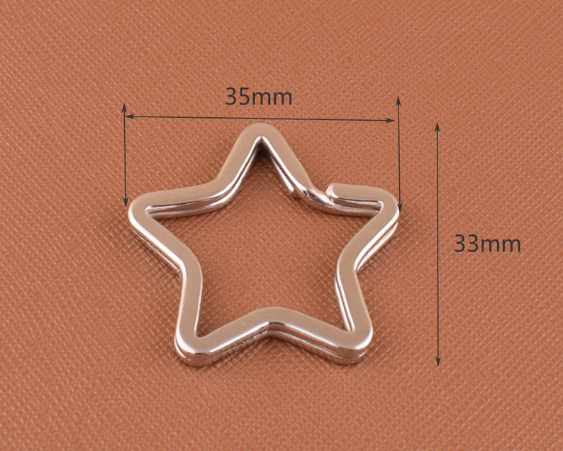 Star Shape Key Ring,1 1/4'' Rainbow Double Split Rings Key Rings,red ...