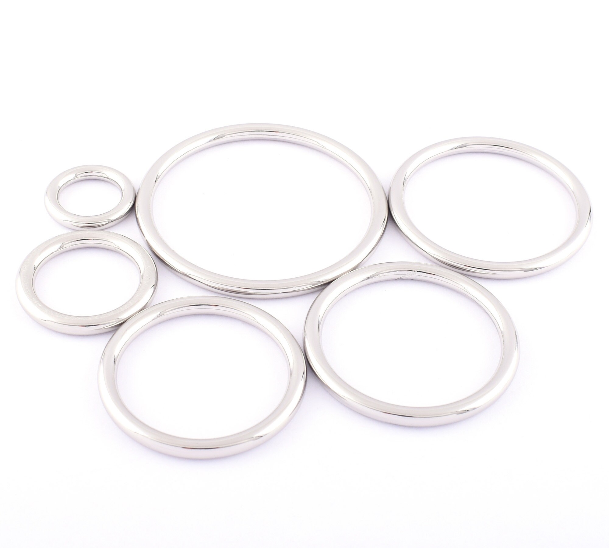 Silver O-rings Metal Non Welded O Loopsstrap Ring Buckle for - Etsy UK