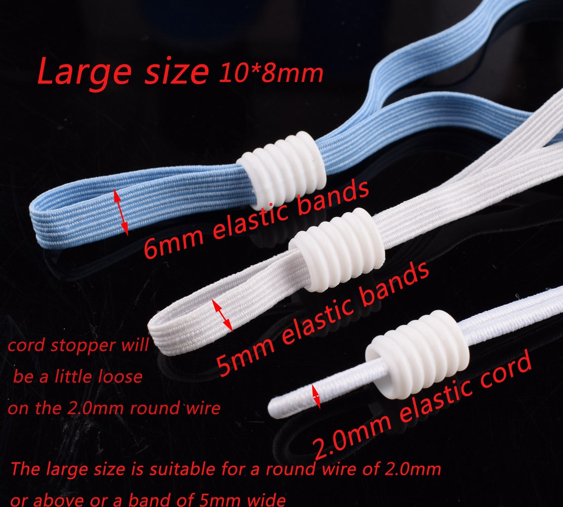 Face Mask Rope Silicone Clipsmall and Large White Cord | Etsy