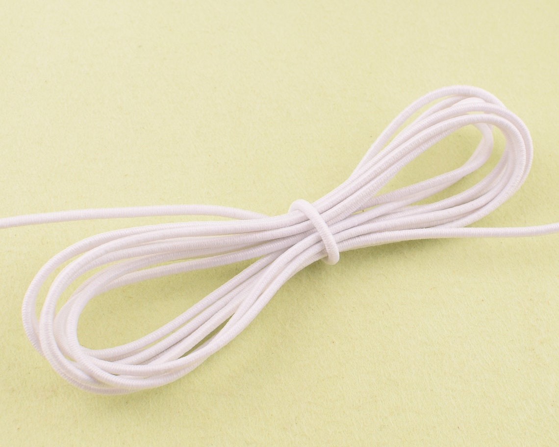 1.5mm White Elastic Cordround Elastic Draw Cord Ropejewelry - Etsy