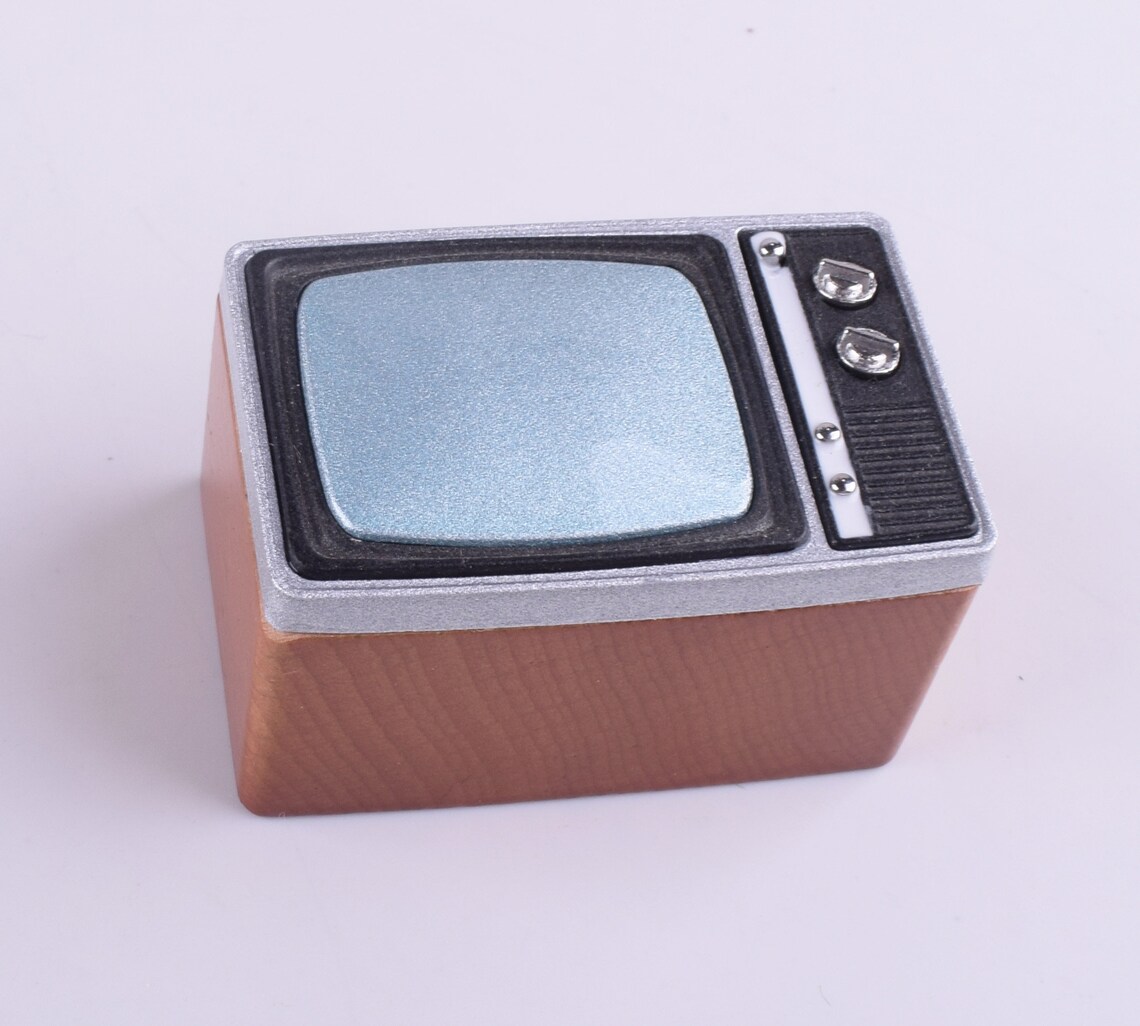 Dollhouse Miniature Tv,mini Vintage Television,french Provincial ...