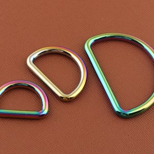 3 Sizes Rainbow D Rings Metal D Loops D Circles D Buckles,pet ...