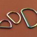 3 Sizes Rainbow D Rings Metal D Loops D Circles D Buckles,pet ...