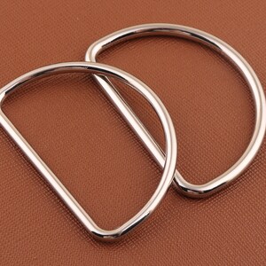 2 Inch D Rings Metal D-rings Large D Ring Silver D Loop D Circles for ...