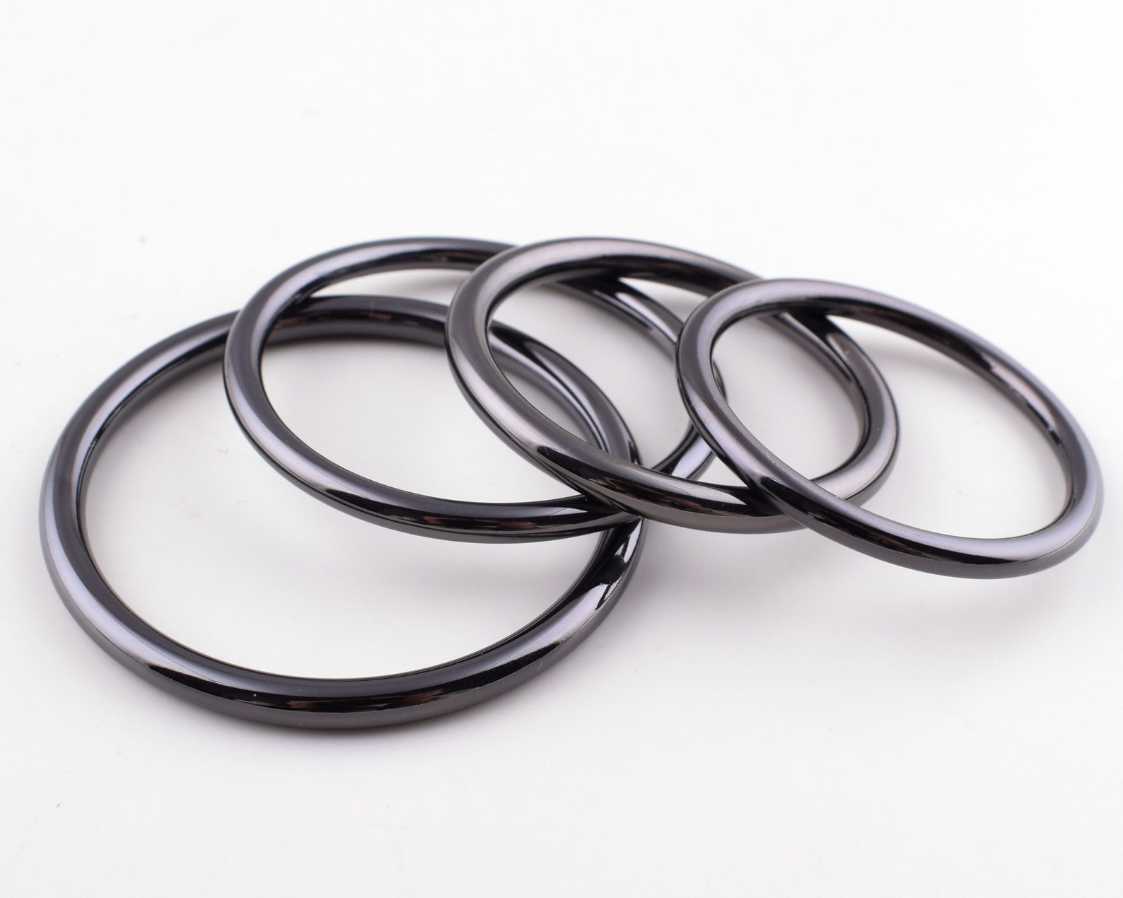 Black O-ringsmetal Round Rings Buckles34-45mm Non Welded | Etsy