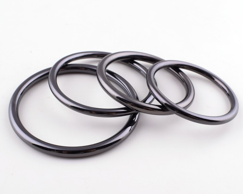 Black O-ringsmetal Round Rings Buckles34-45mm Non Welded | Etsy