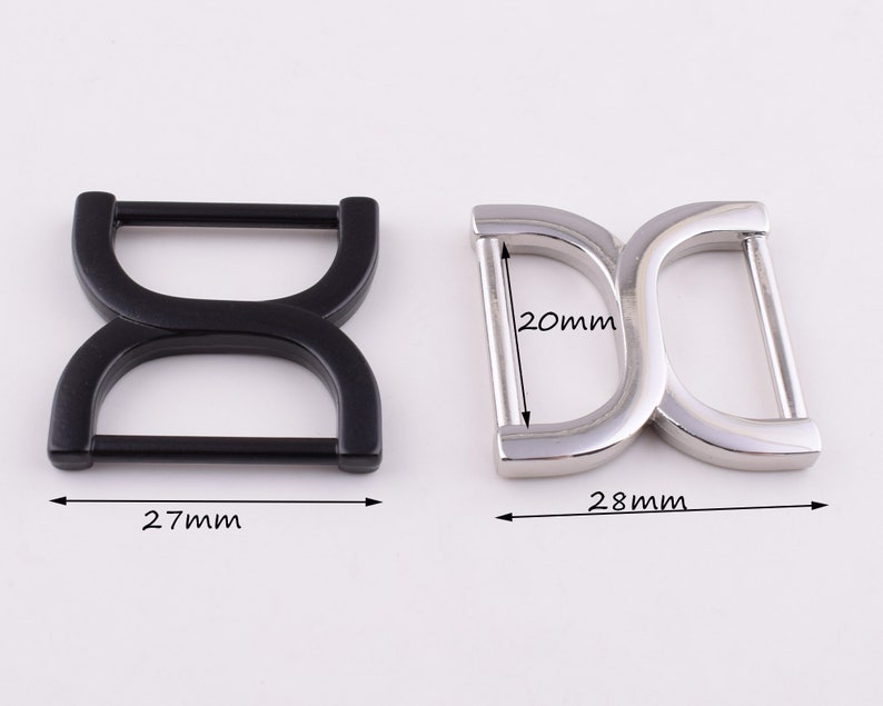 Double D Ring Buckle,metal Slide D Shape Strap Buckle Clasp,20mm Silver ...
