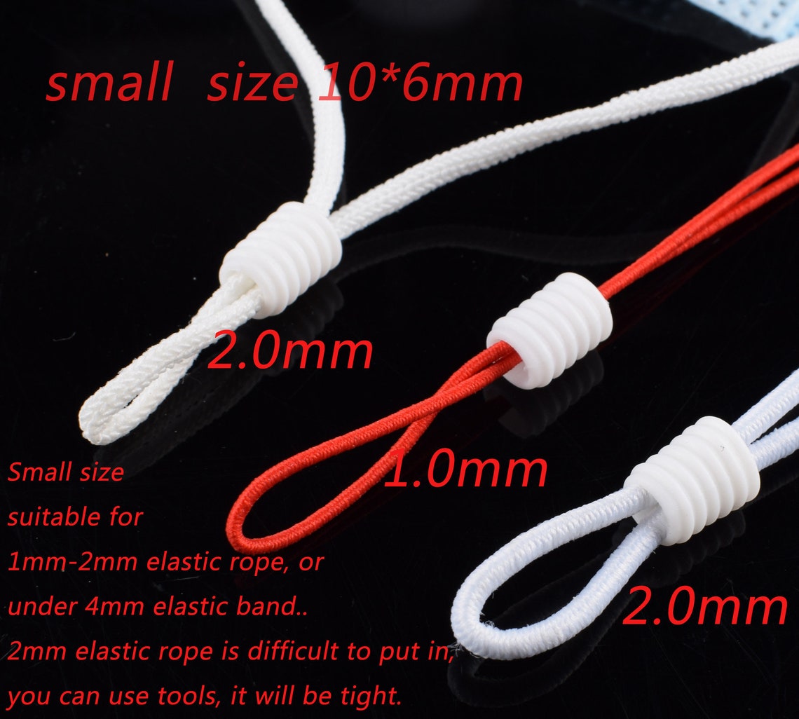Face Mask Rope Silicone Clipsmall and Large White Cord | Etsy