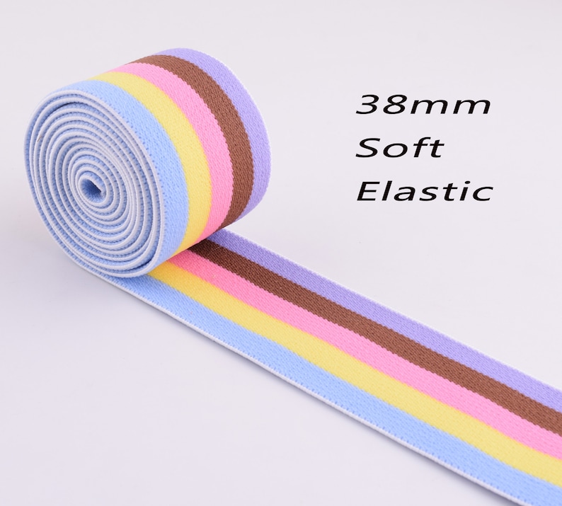 1.5 Elastic Tape Webbing38mm Stripes Ribbon Stretchy - Etsy