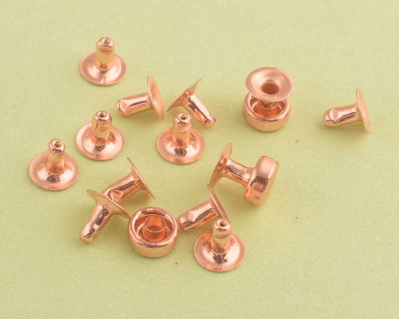 Rose Gold Rivet Metal Round Rivet 7mm8mm Rivets for Leather - Etsy
