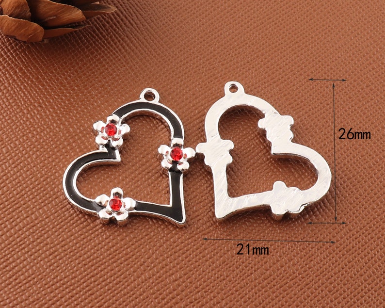 Heart Shaped Charms Pendant,exquisite Charms Enamel Colorful Charms ...