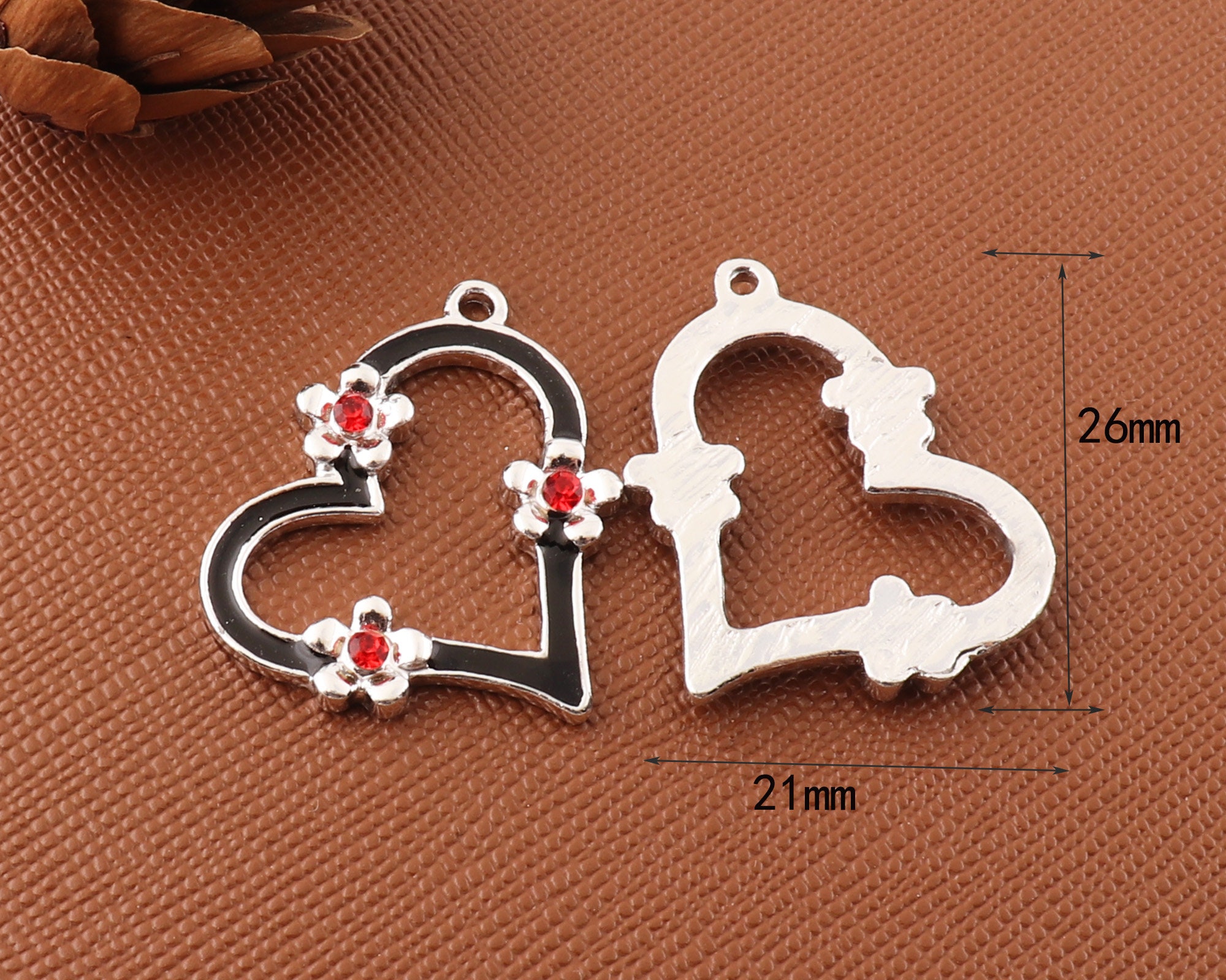 Heart Shaped Charms Pendantexquisite Charms Enamel Colorful - Etsy