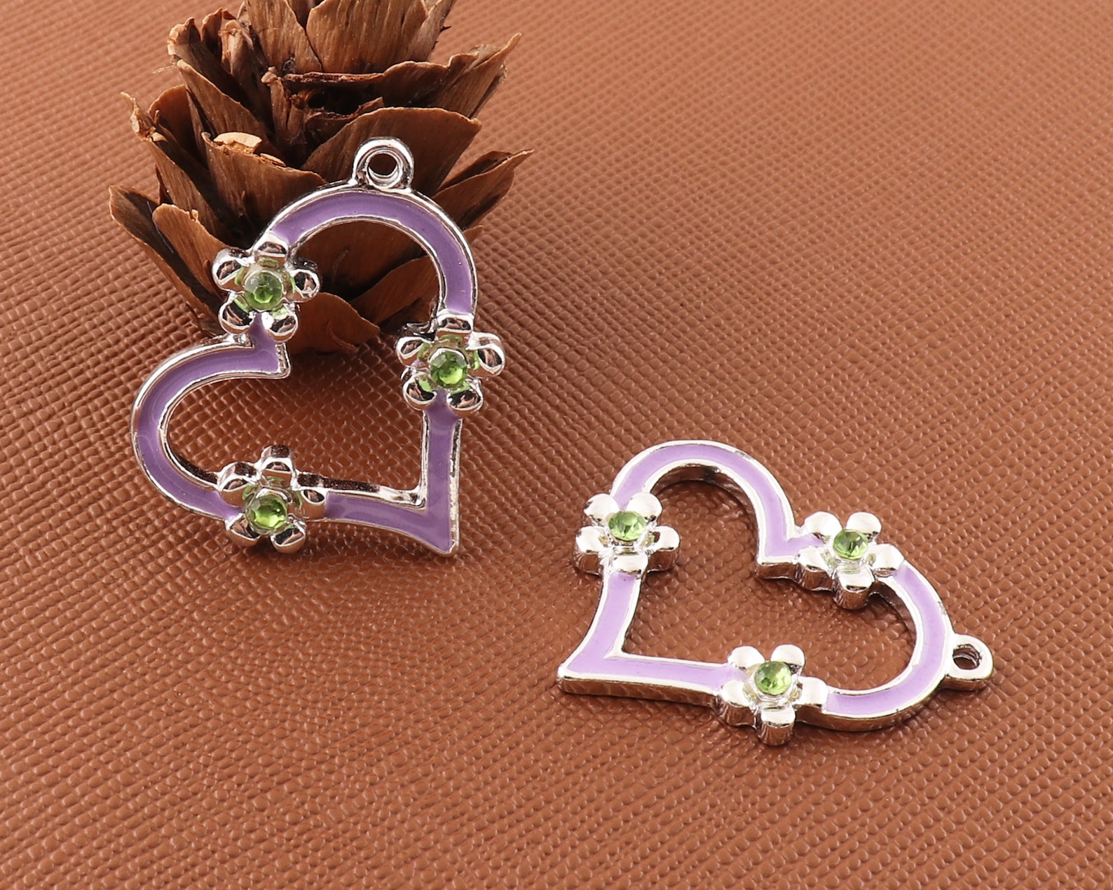 Heart Shaped Charms PendantExquisite charms enamel colorful | Etsy