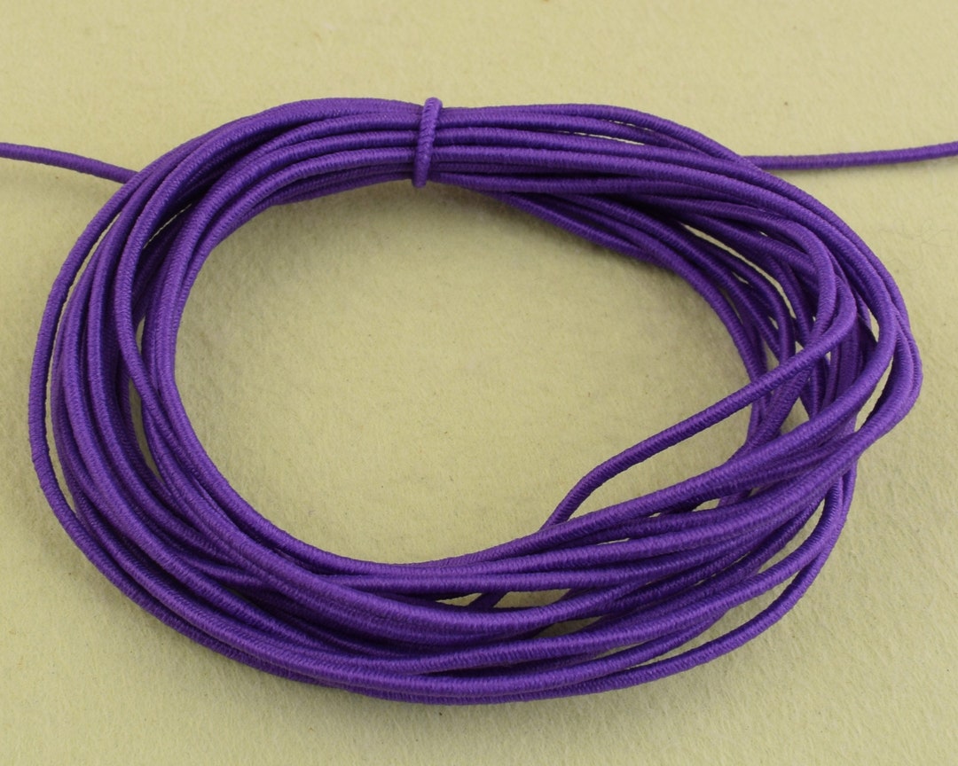Purple Elastic Cord,1mm Elastic Draw Cord Rope,polyester Round Elastic ...