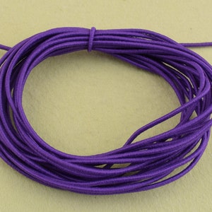 Purple Elastic Cord,1mm Elastic Draw Cord Rope,polyester Round Elastic ...