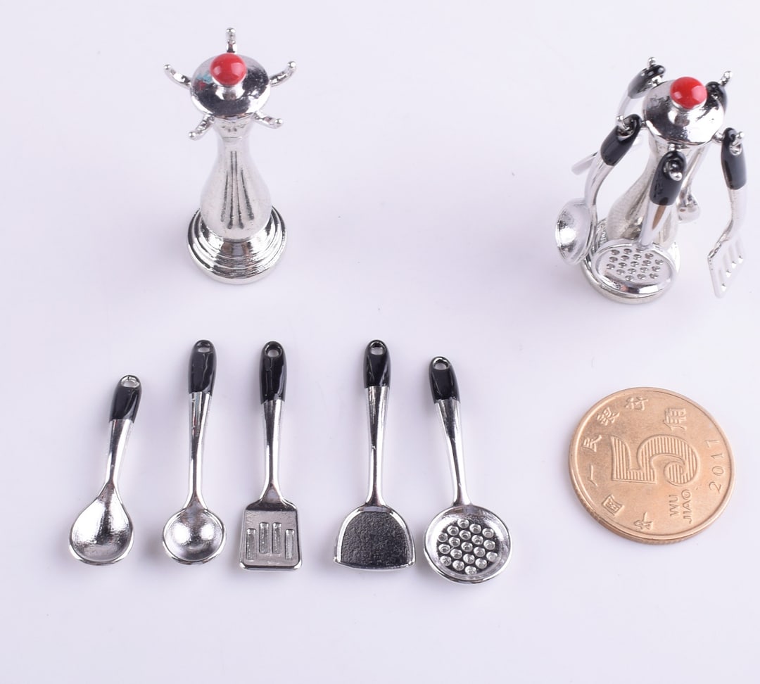 Dollhouse Miniature Cooking Hanging Utensils Kitchen Tool,metal Mini ...