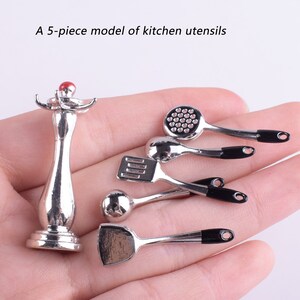 Dollhouse Miniature Cooking Hanging Utensils Kitchen Tool,metal Mini ...