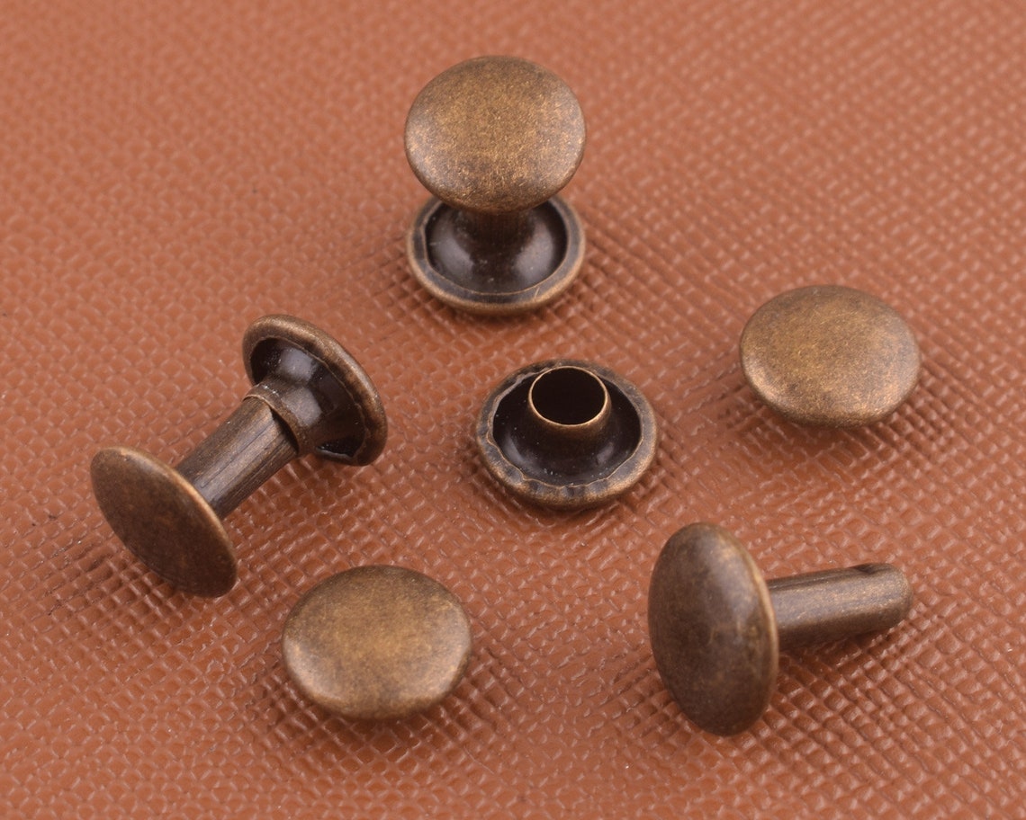 Borchie in bronzo Rivetta Metallo Rivet rivetti rapidi Pelle | Etsy