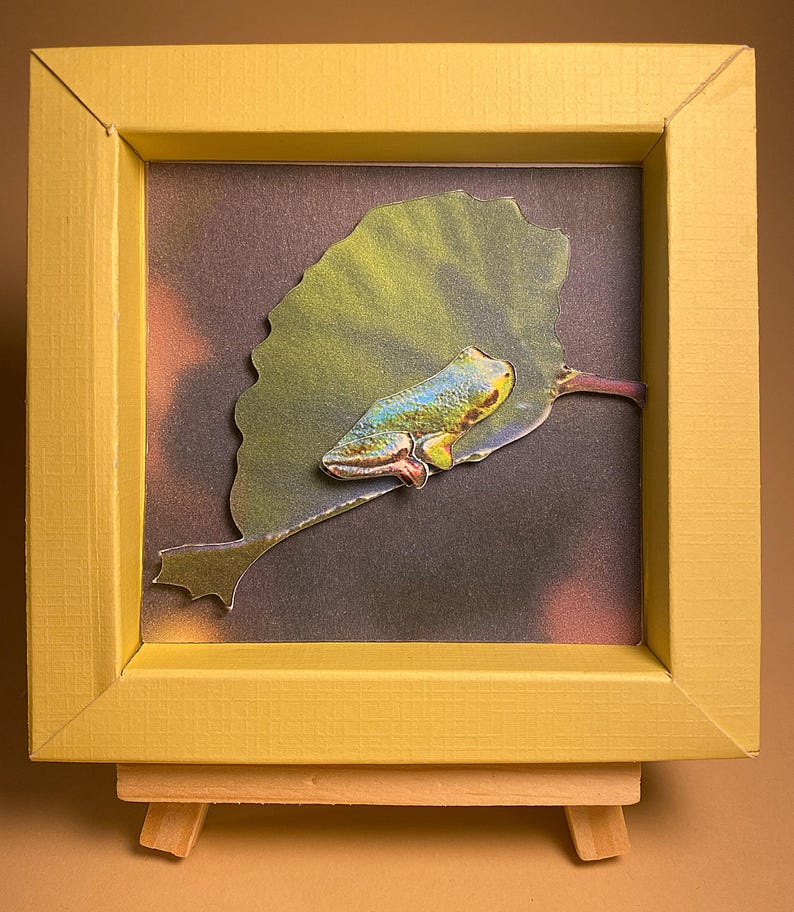 Handcrafted Floral 3D Shadow Box Art | Limited Edition Mini Print - Etsy